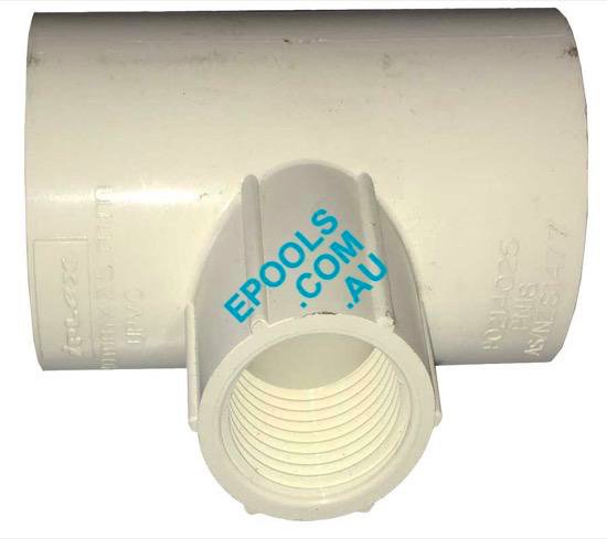 50MM X 25mm PVC Pressure Tee With 1″ BSP Thread – Epools Pool Shop