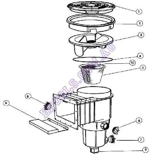 Quipmaster Skimmer Box Diagram – Epools Pool Shop