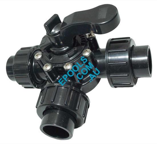 FPI 148500 3 way Valve 6 bar half union 25MM 32MM. – Epools Pool Shop