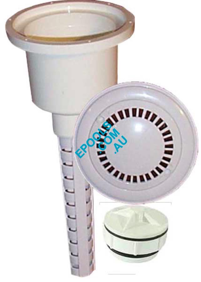 Waterco Main Drain White with Valve Cover and Stem – Epools Pool Shop