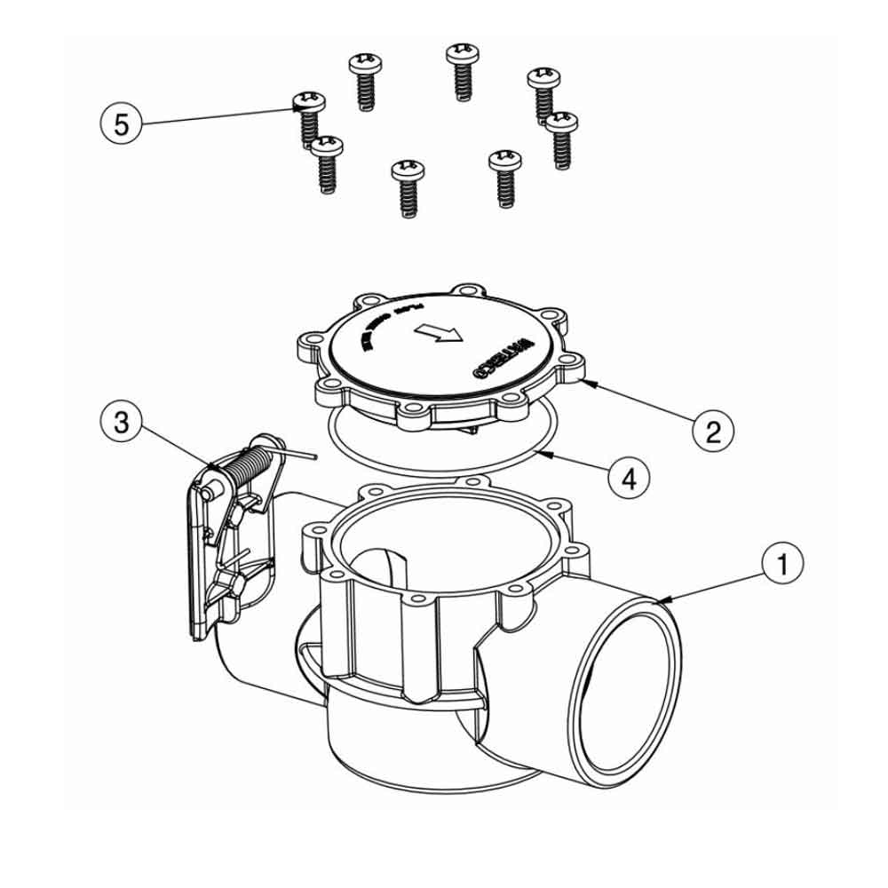 Waterco Flow Check Valve 50mm & 40mm Flapper Assembly 14876 – Epools ...