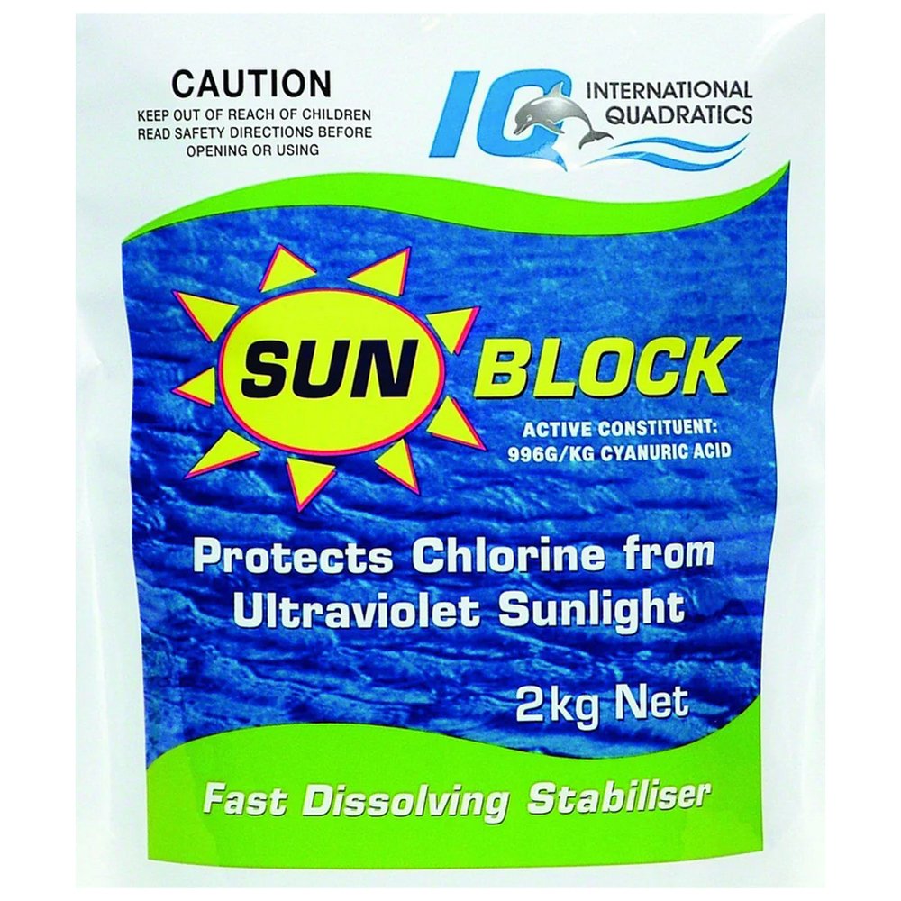 IQ Sunblock Tablets Chlorine Stabilizer 4x500g Tablets 2Kg – Epools ...