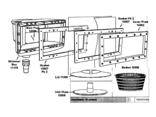 Olympic 2004 Skimmer Box Parts – Epools Pool Shop