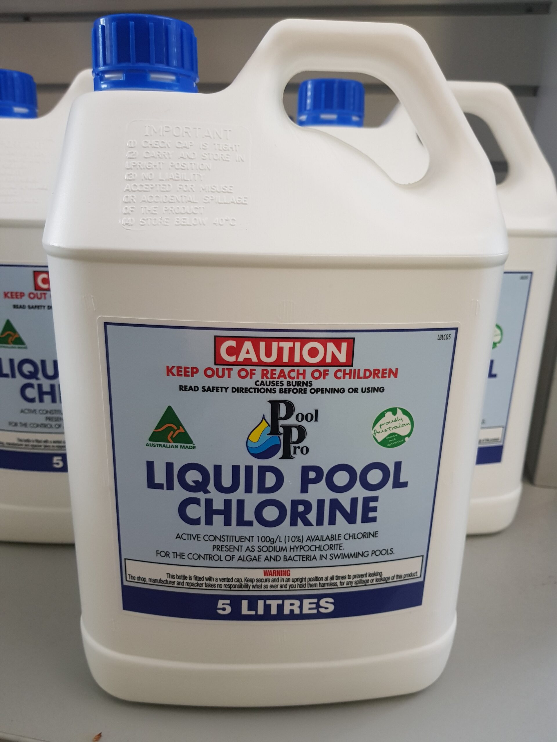 Liquid Pool Chlorine 5Lt Pick Up Only Corrosive 8 – Epools Pool Shop